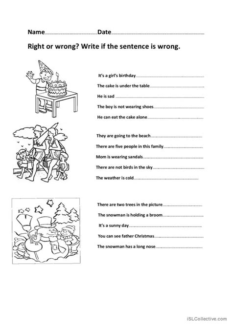 Right Or Wrong English Esl Worksheets Pdf And Doc