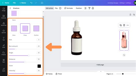 How To Add Shadow To Product Images In Canva Template Fonts