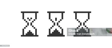 픽셀 모래 시계 아이콘 세트입니다 8 비트 로딩 게임 마우스 그림 기호입니다 사인 모래 유리 벡터 0명에 대한 스톡 벡터 아트 및 기타 이미지 Istock