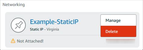 Delete A Static IP Address In Lightsail Amazon Lightsail