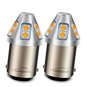 Ruiandsion 2pcs Ba15d Led Bulbs Amber 1004 1076 1130 1142 1176 Led Light Bulbs 10 60v 3030 10smd