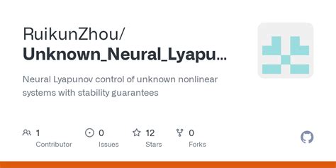 Github Ruikunzhouunknownneurallyapunov Neural Lyapunov Control Of