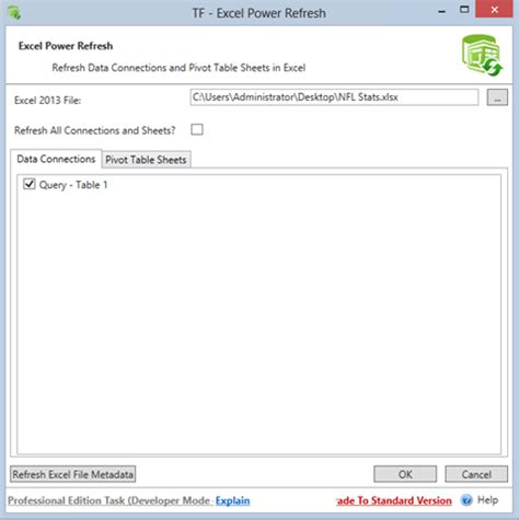 Refreshing Excel Power Query Pivot Tables With SSIS And Task Factory