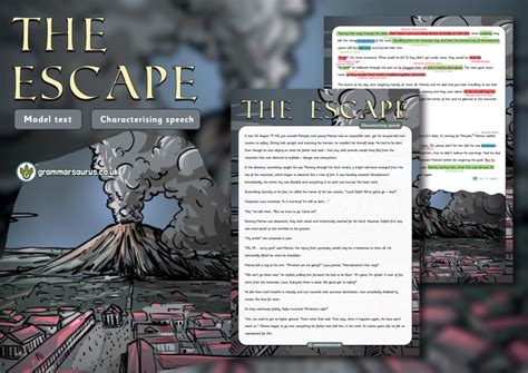 Year 5 Model Text Characterising Speech The Escape Grammarsaurus