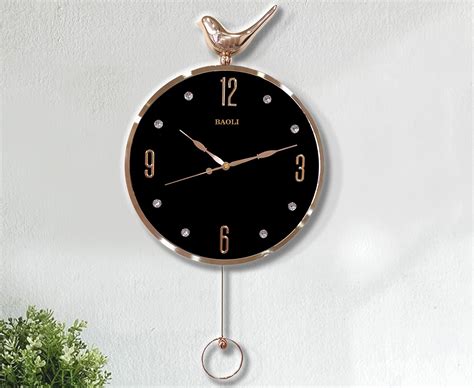 Mirrored Pendulum Wall Clock At Margaret Burgin Blog