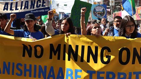 Thousands Gather To Protest Mining Activity On Anishnaabe Territory In