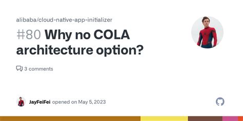 Why No COLA Architecture Option Issue Alibaba Cloud Native App Initializer GitHub