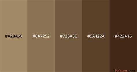 Eevee Evolution Color Palette And Colors A28a66 8a7252 725a3e