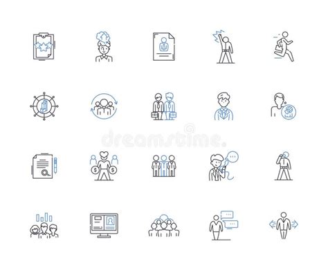 Industry Line Icons Collection Manufacturing Production Industrialization Automation