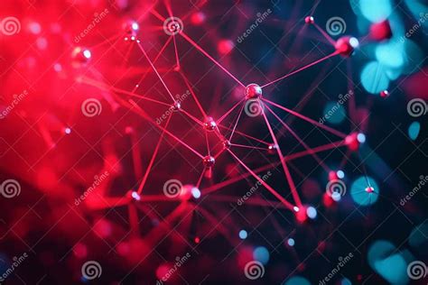 Microscopic Red Cell Network A 3d Biological Visualization Red Cells