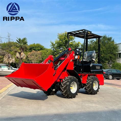 Articulated Mini Loader 1 Ton Loading Capacity Mini Wheel Loader And Earth Moving Machinery