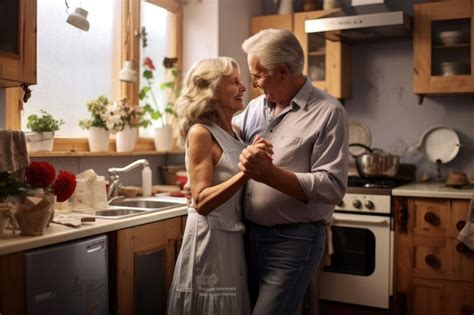 Premium Ai Image Husband And Wife Dancing At Kitchen Room At Home