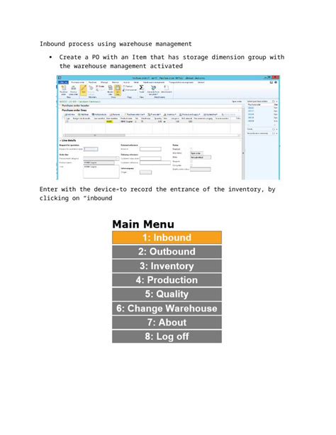 Docx Inbound Process Using Warehouse Management Dokumentips