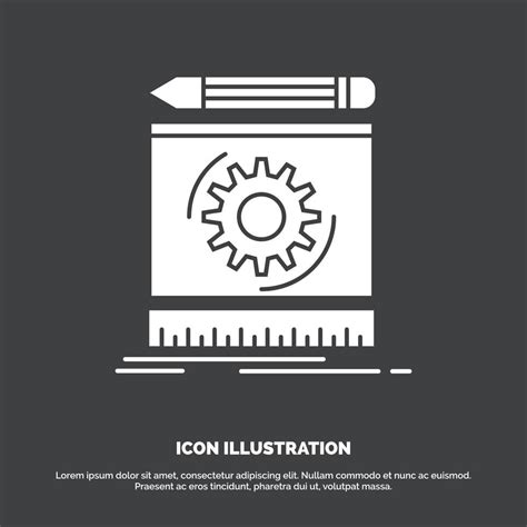 Draft Engineering Process Prototype Prototyping Icon Glyph Vector