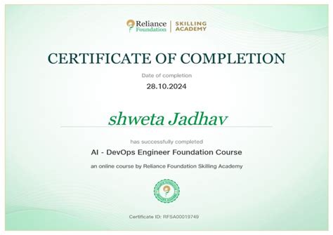 shweta jadhav on linkedin aidevops reliancefoundation