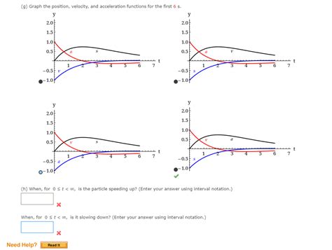 Solved Graph The Position Velocity And Acceleration Chegg