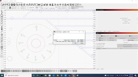 circular array with numbers not working bug lightburn software