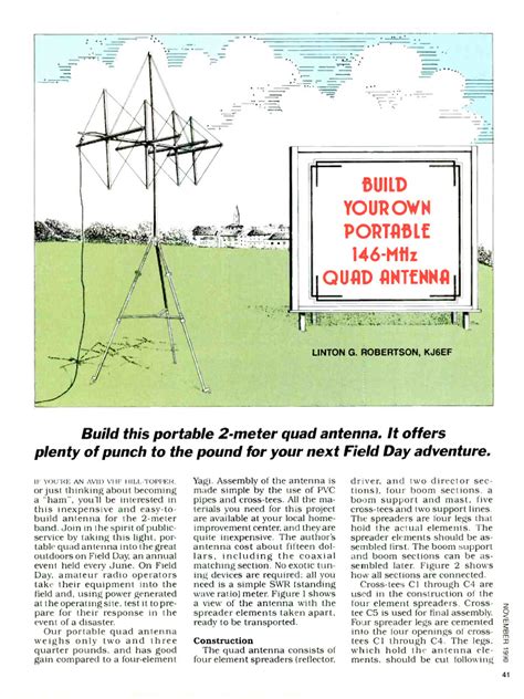 2m Quad Antenna Nov1990 Pdf Antenna Radio Electronics