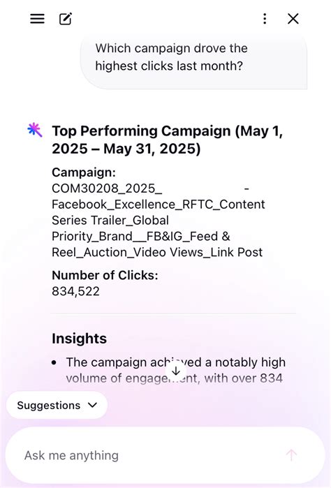 ‎supported Queries In Sprinklr Copilot For Marketing Ads Reporting Sprinklr Help Center