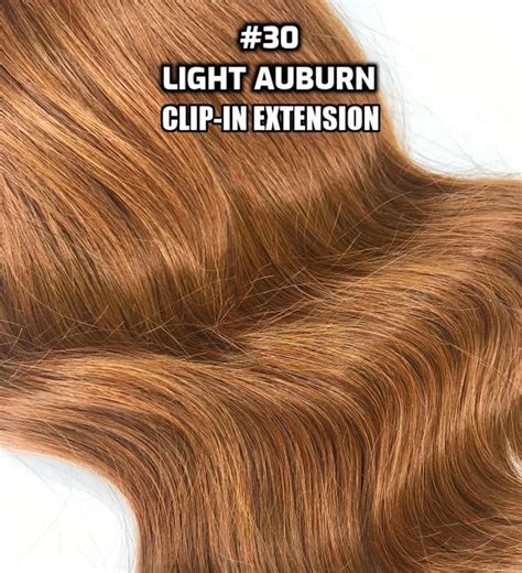 Clip Ins 30 Light Auburn 100 Human Hair Clip In Hair Extensions Hand