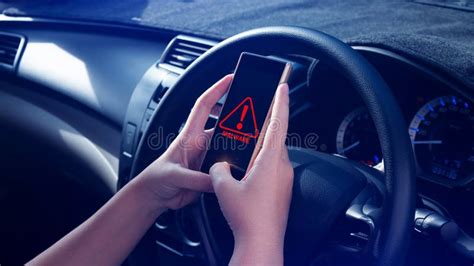 System Hacked Warning Alert On Smartphone Cyber Attack On Computer Network Virus Spyware