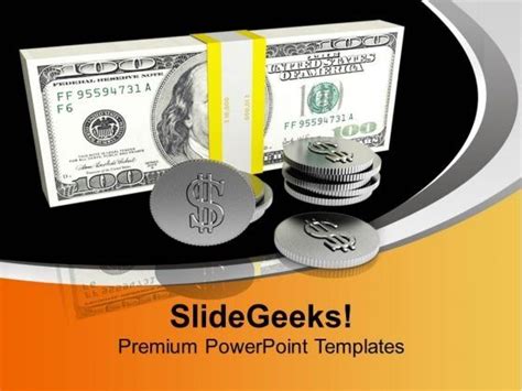 Stack Of Dollar Bills Finance Powerpoint Templates Ppt Backgrounds For Slid