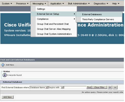 Add An External Database On Cisco Unified Cm Im And Presence 105 Cisco Community