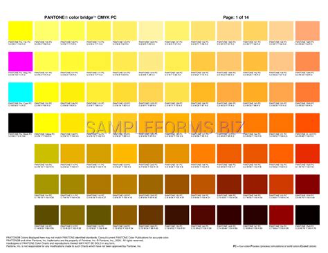 Pms Color Code Chart Ponasa