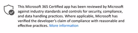 abi by beroe에 대한 애플리케이션 정보 microsoft 365 app certification