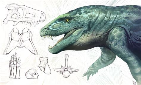 Reconstruction Of The Extinct Archosaur By Giova Favazzi