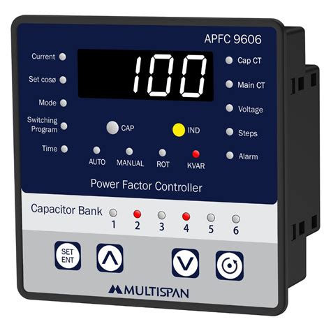 apfc 9606 automatic power factor controller multispan
