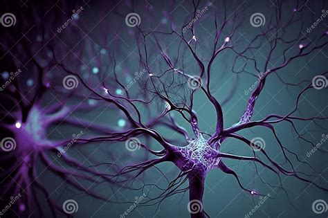 Closeup View of Human Neurons in Brain and Neuron Connections in 3d ...