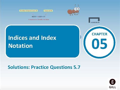 Indices And Index Notation Solutions Practice Questions 5