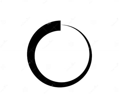 Circle Countdown Icon Time Clock Symbol Timer Measure Line Design