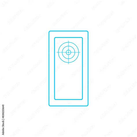 Shooting Target Laser Tag Goal Vector Icon Crosshair Design Circle