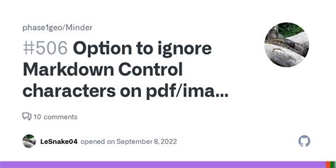Option To Ignore Markdown Control Characters On Pdf Image Exports Issue Phase Geo