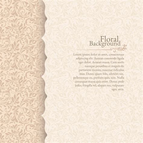 Classical Floral Retro Background Vectors 01 Free Download