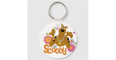 Scooby Doo In Flowers Key Ring Zazzle