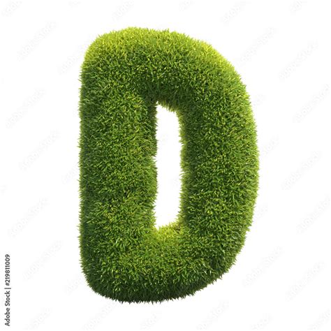 Grass Font D Rendering Letter D Stock Photo Adobe Stock