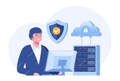 Premium Vector Cyber Security Data Protection Metaphors Set Database