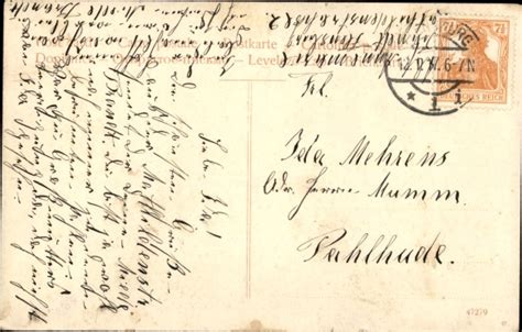 Jugendstil Ansichtskarte Postkarte Flensburg In Schleswig Holstein