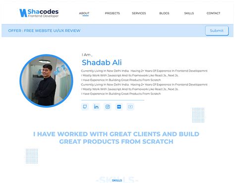 Frontend Developer Portfolio Behance