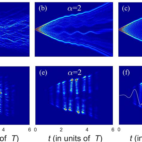 Electron Dynamics In Disordered Lattices With Different α Panels