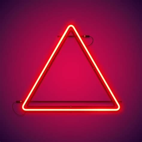 Premium Vector Triangular Red Neon Frame