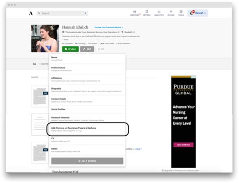 Moving Works From One Section To Another Academia