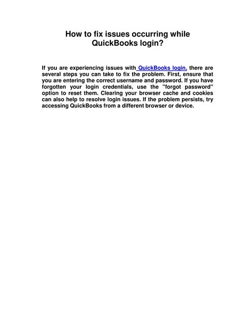 PPT QuickBooks Login PowerPoint Presentation Free Download ID