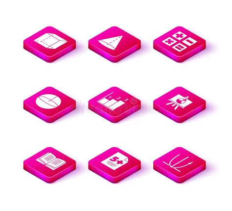 Set Open Book Test Or Exam Sheet Geometric Figure Sphere Graph Schedule Chart Diagram
