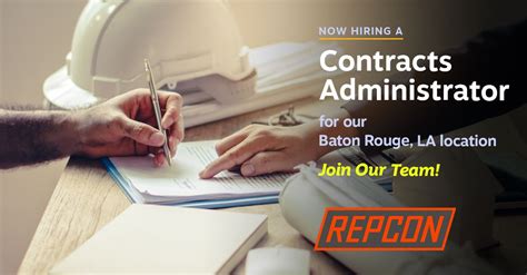 Repcon Inc On Linkedin We Are Hiring A Contracts Administrator For