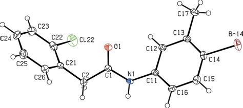 The molecular structure of compound (IV), showing the atom-labelling ...