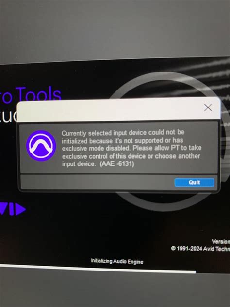 error msg aae 6131 caught in a loop r protools